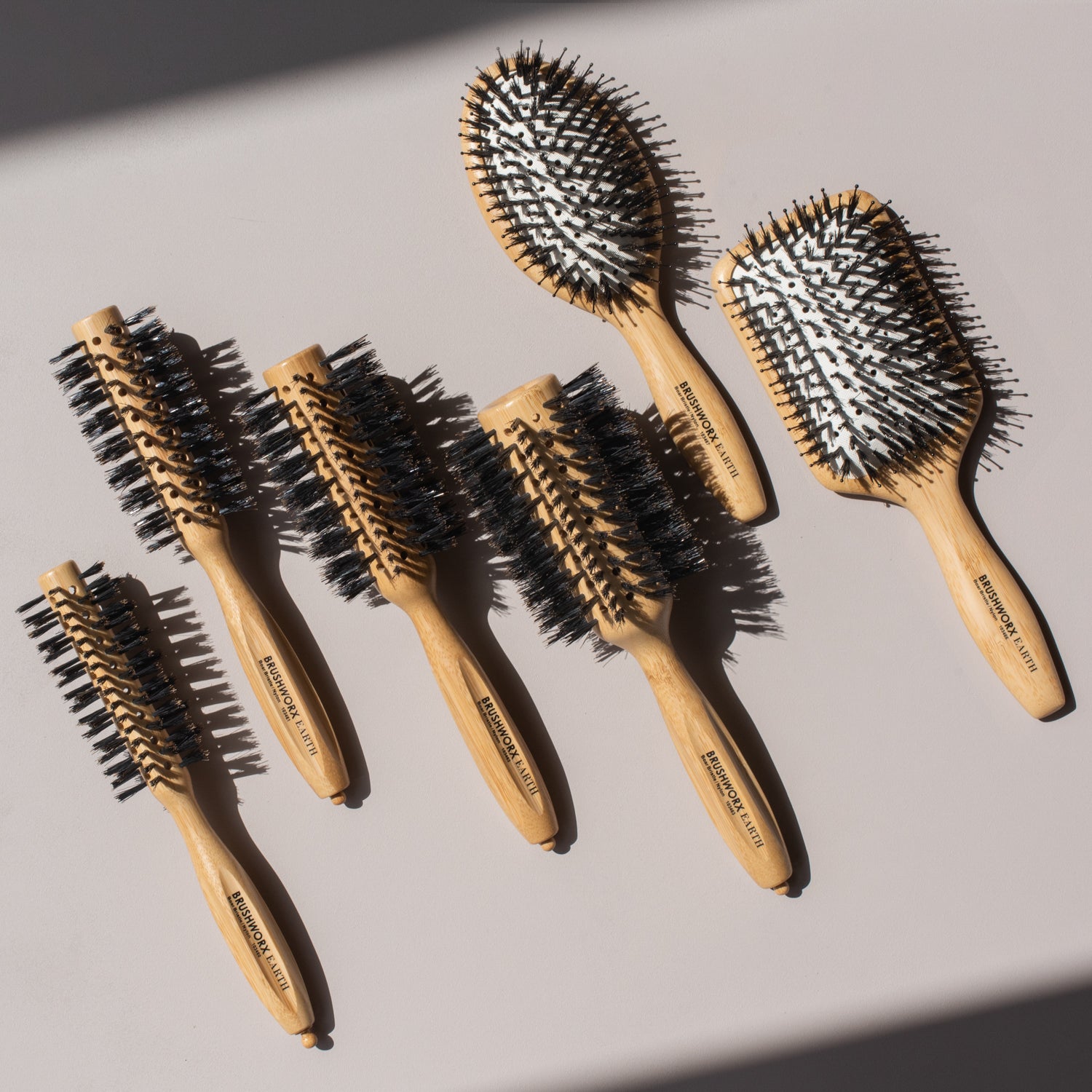 Brushworx Earth Bamboo Radial Brush – Curly & Blonde